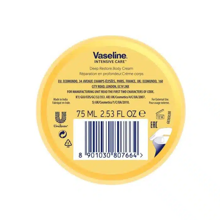 Vaseline Intensive Care Deep Restore Body Cream - 75ml
